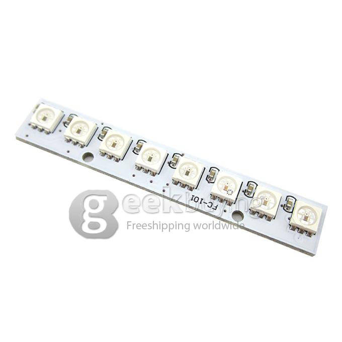 WS2811 5050 Full Color RGB LED Lamp Panel 8 Bit 5V Rainbow LED Module ...