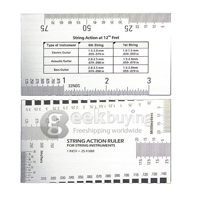 String Action Ruler Gauge Tool Caliper For Electric Bass Acoustic Guit