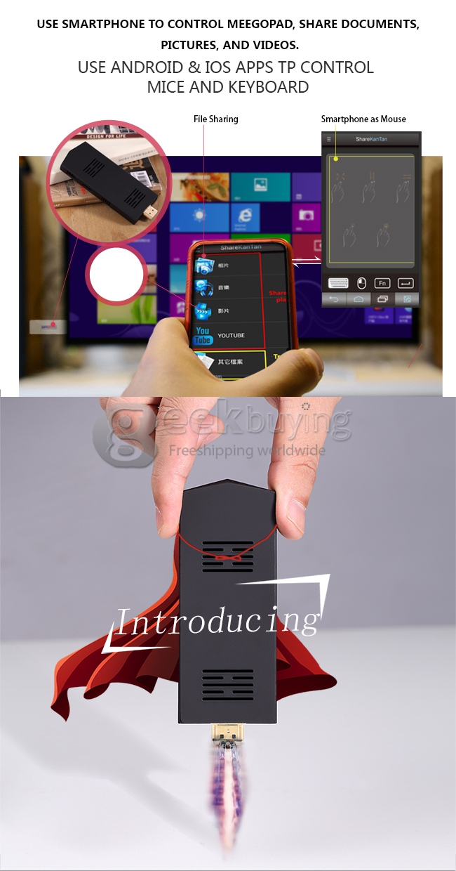 Meegopad T02 Windows 10 Mini PC Compute Stick