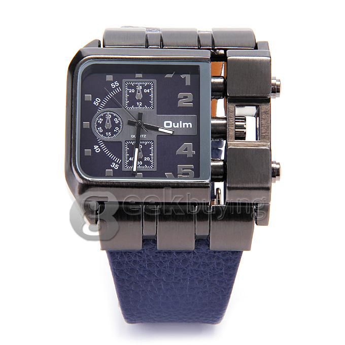 Oulm 3364 Fashion Men Military Wristwatch Sports Quartz Watch With ...
