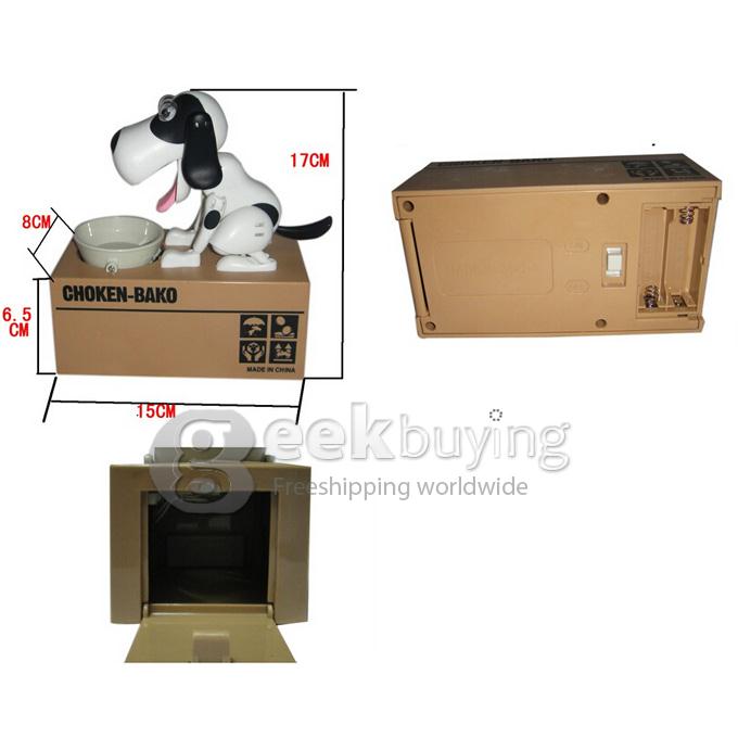 Choken Puppy Hungry Eating Dog Coin Bank Money Saving Box Piggy Bank ...