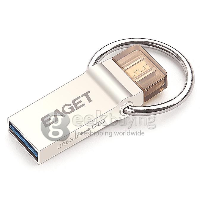 Eaget V90 USB3.0 64GB OTG Micro USB Flash Drive Disk Memory U Disk For ...