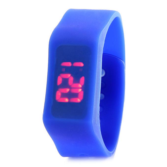 G1250 Fashion Waterproof LED Watch Rectangle Digital Dial Time & Date ...