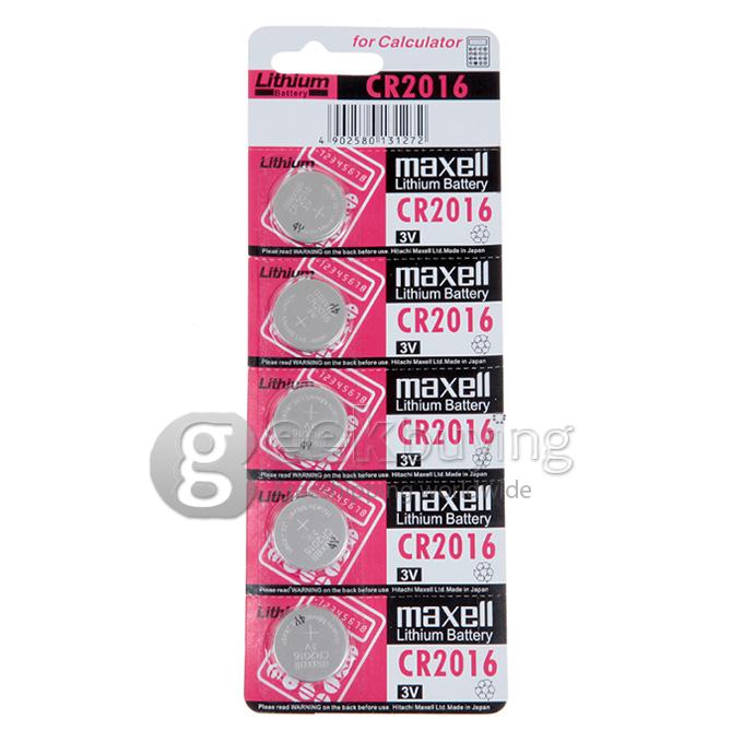 Maxell CR2016 220mAh 3V Lithium Battery with Button Design