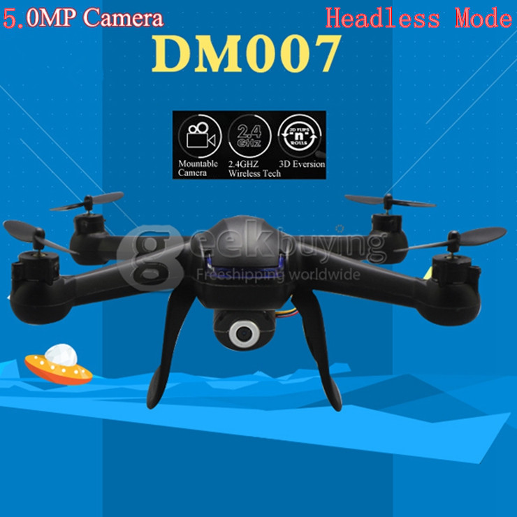 DM007 4CH RC Quadcopter 5.0MP HD Camera 2.4GHz 6 Axis Gyro