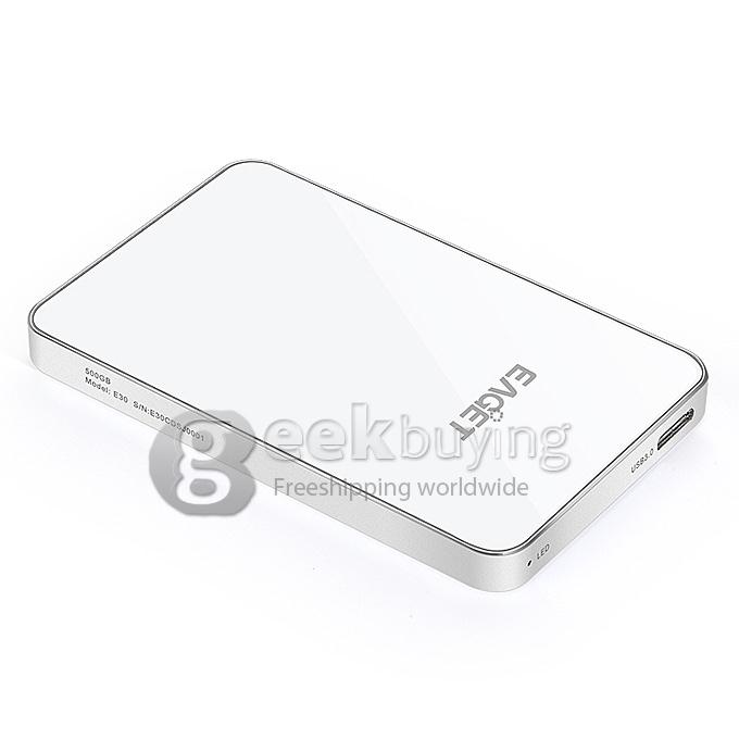 EAGET E30 Ultrathin High Speed USB 3.0 500GB External Hard Drive ...
