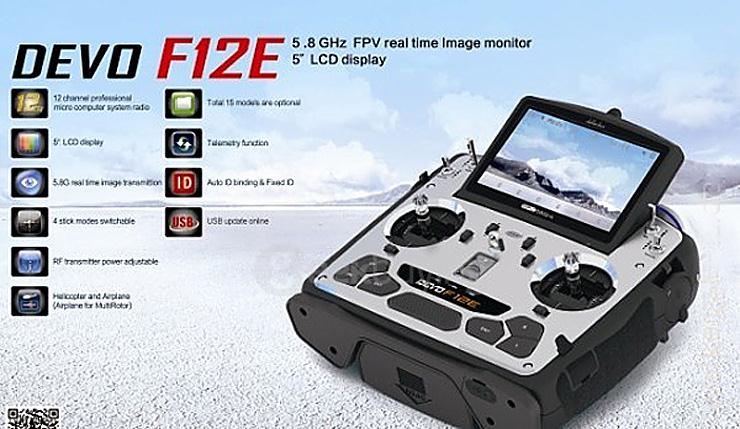 Walkera DEVO F12E FPV Transmitter 5.8Ghz 12CH Image Monitor