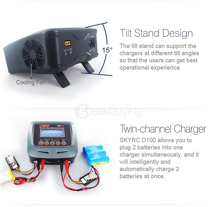 SkyRC D100 AC/DC Dual Balance Charger Discharger For RC Models
