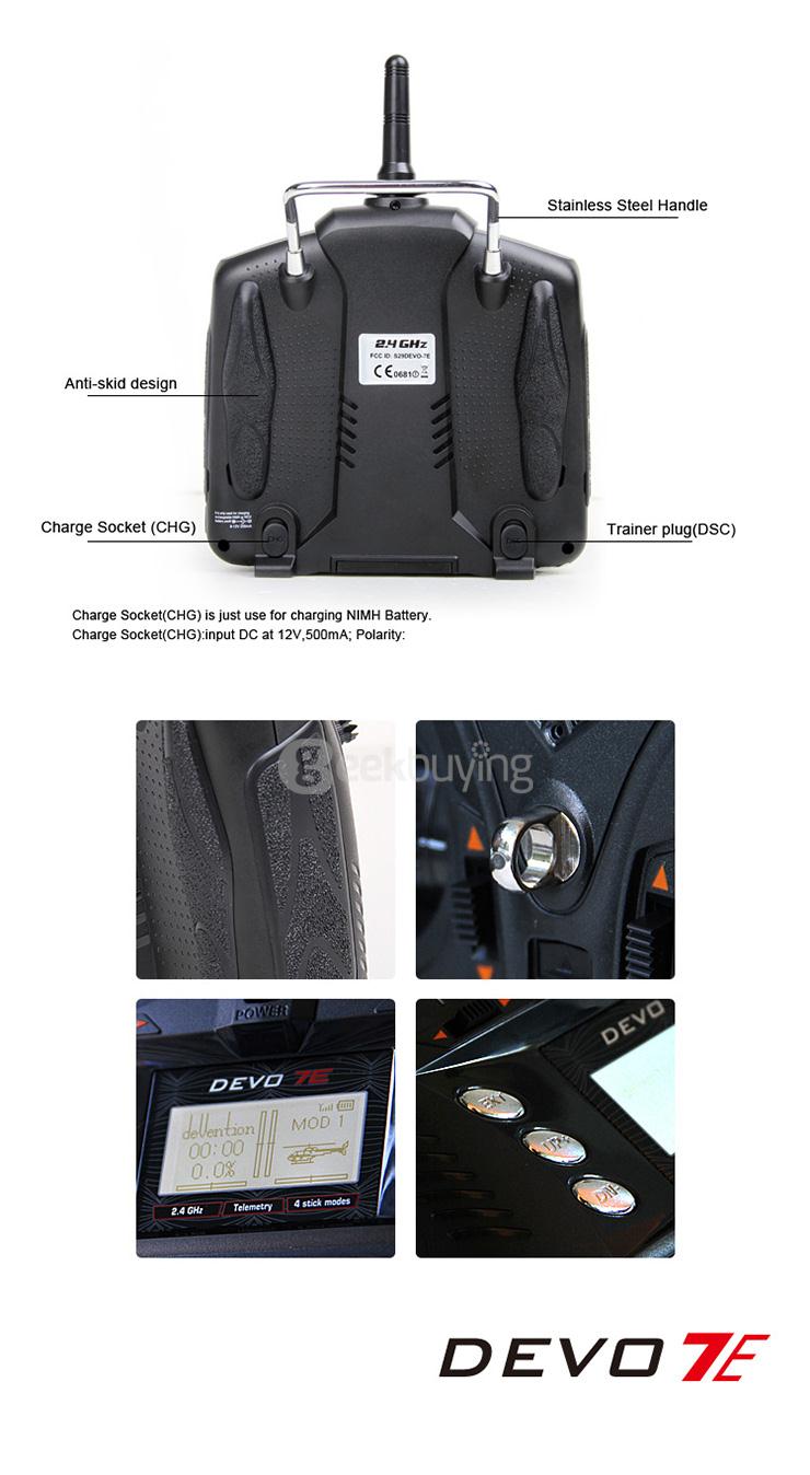 Walkera Devo 7E 7CH Transmitter Controller Mode 2 Without Receiver