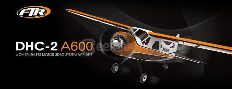 XK DHC-2 A600 5CH RC Glider 3D 6G System Brushless Fixed Wing Airplane