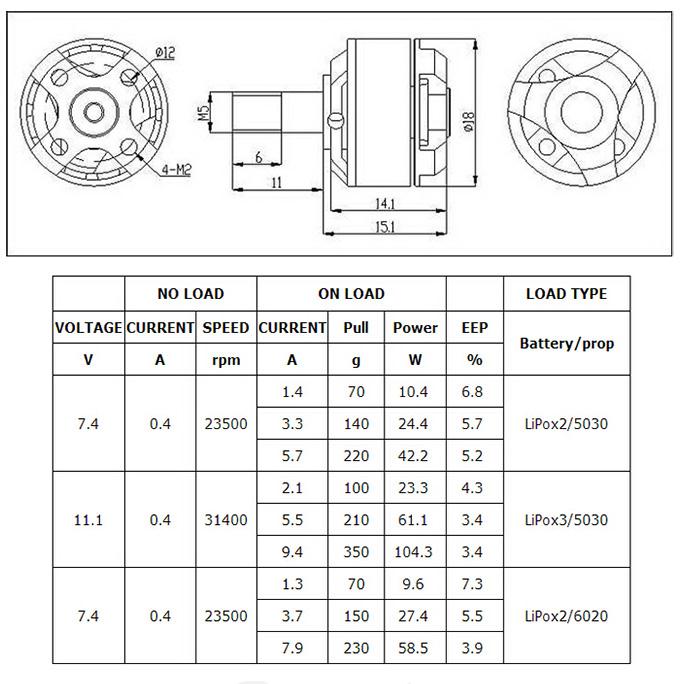 DYS 1306 3100KV BX Series CW/CCW Brushless Motor For Multicopter
