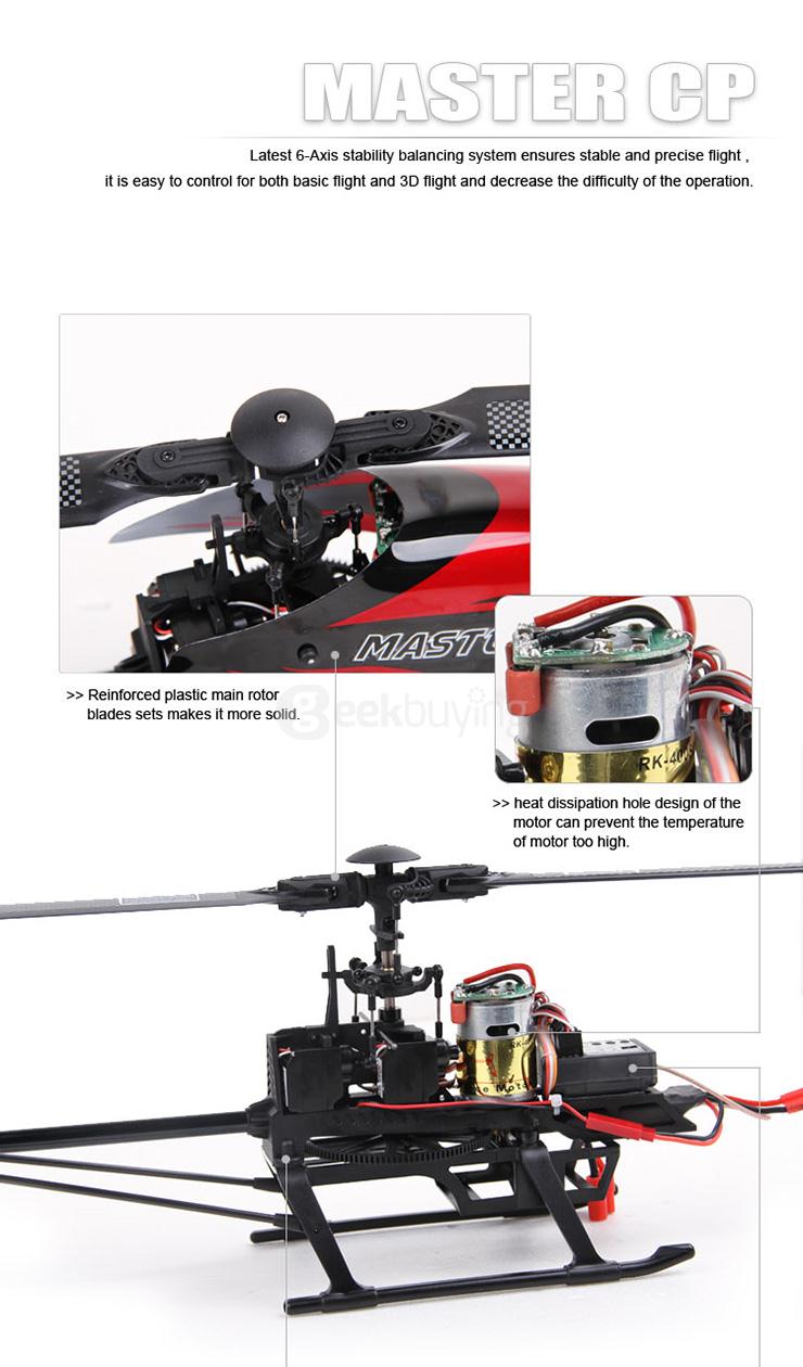 Walkera Master CP Flybarless RC Helicopter 6CH 6Axis Gyro