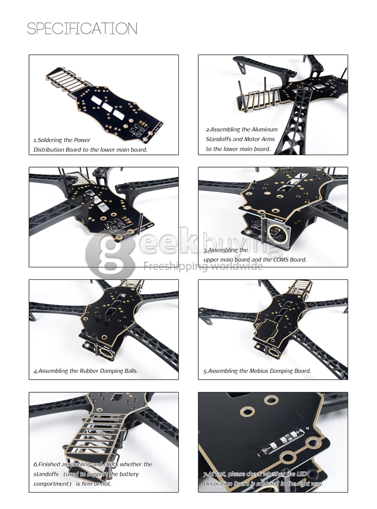 Diatone White Sheep FPV Quadcopter Frame Kit PCB Version