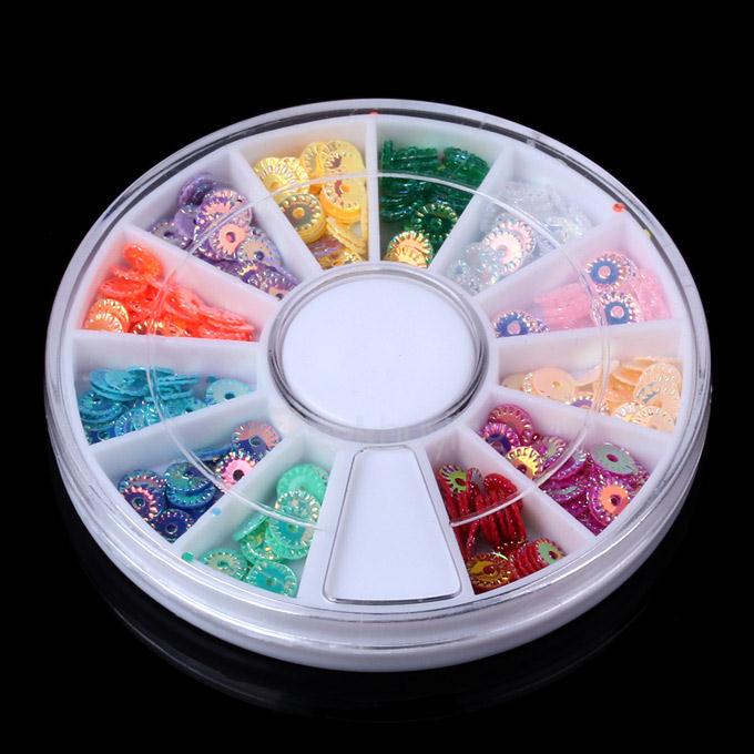 Fashion DIY Nail Gem Sticker Set Round Shape