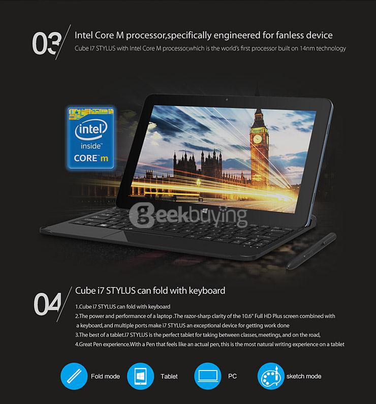[Bundle]CUBE i7 Stylus Tablet PC + Docking Keyboard + WACOM Pen