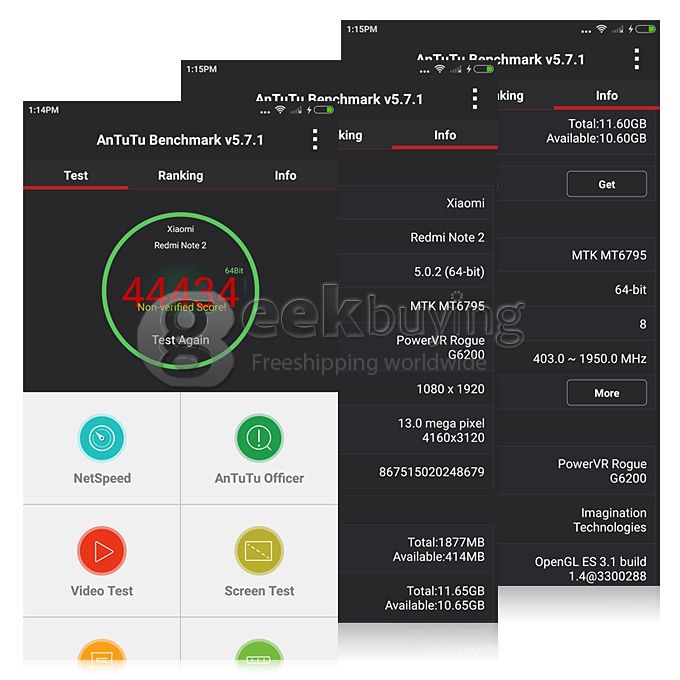 Xiaomi Redmi Note 2 Pro 4G 5.5inch FHD 2GB 16GB Helio X10 Smartphone