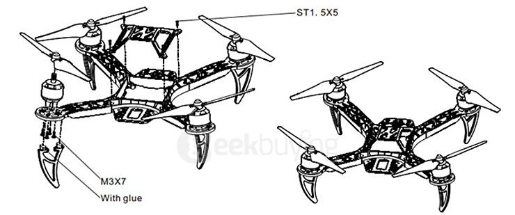 KK LED 260 KK260 Multicopter Mixed Material Frame Kit