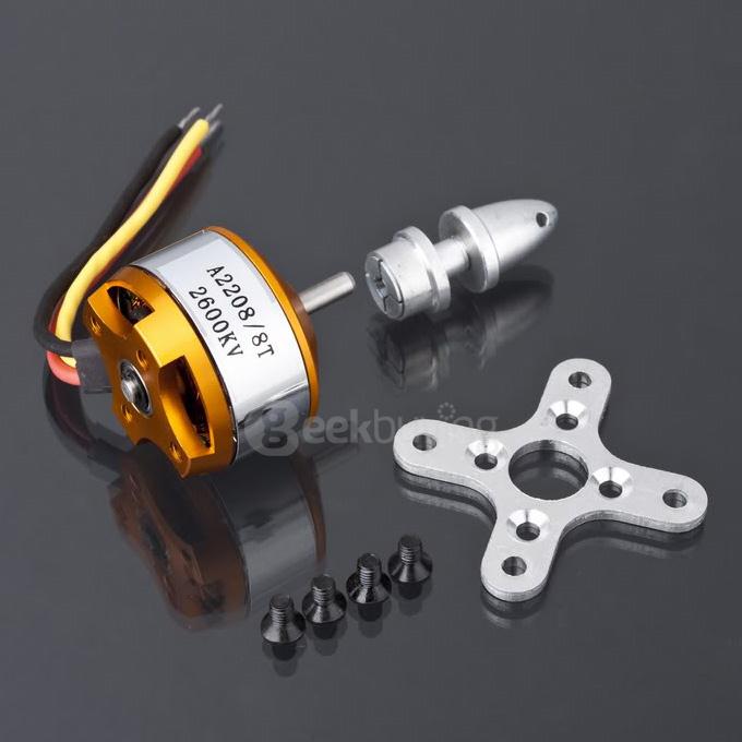 A2208-8T 2600KV Outrunner Brushless Motor For RC Airplane Aircraft