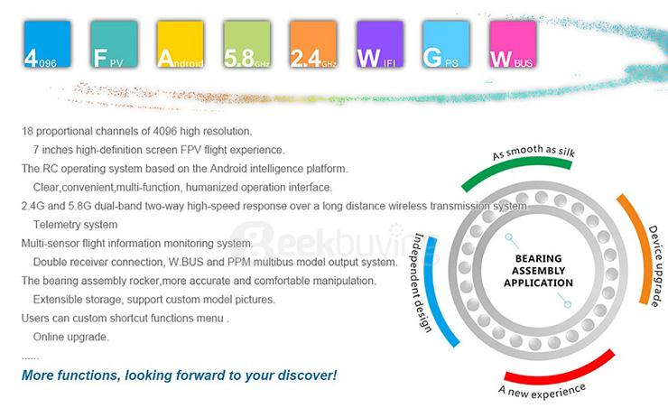 WFLY T18 18CH 5.8Ghz 2.4Ghz Transmitter With W.BUB Receiver