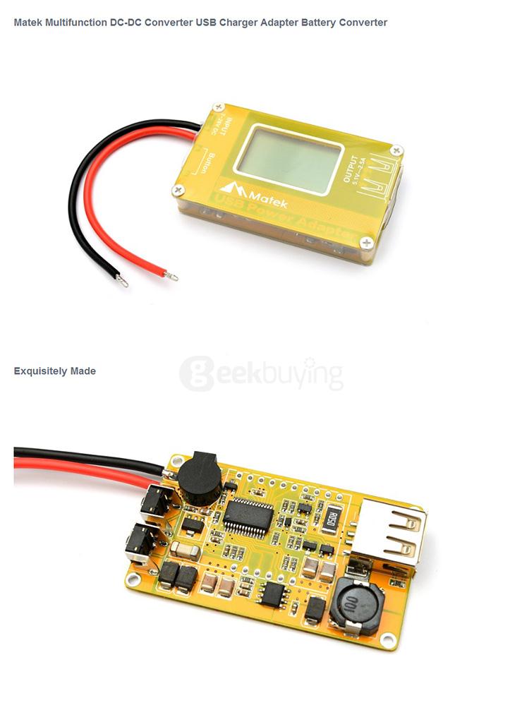 Matek DC-DC Converter USB Charger Adapter Battery Converter