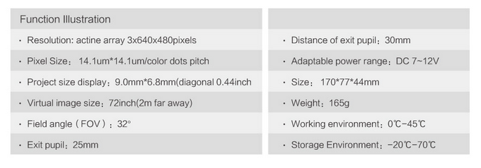 Walkera FPV Glass Goggle2 Built-in 5.7G B Band 8CH Receiver