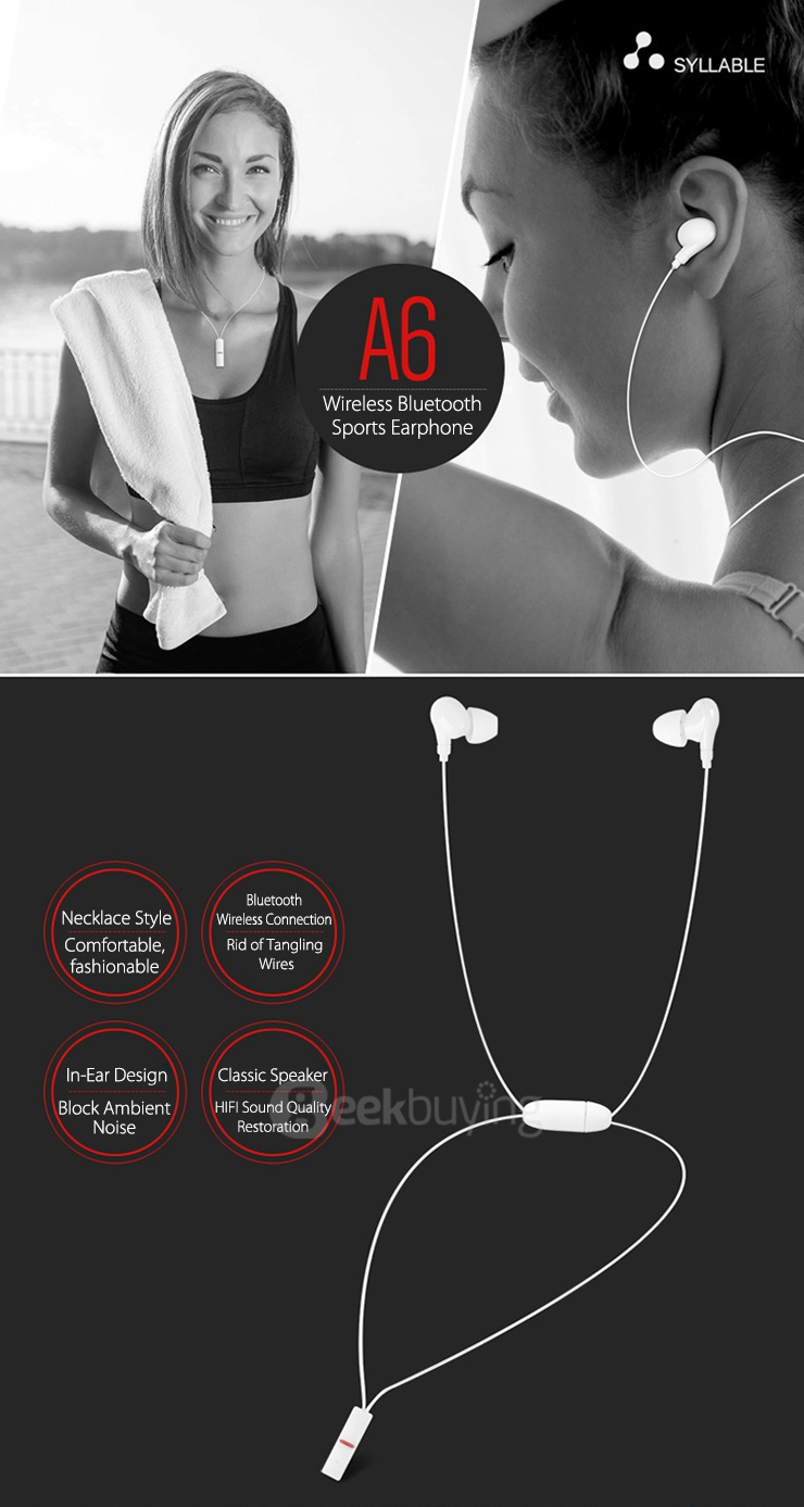 Syllable A6 Bluetooth Headphones BT 4.1 Wireless Stereo Headsets