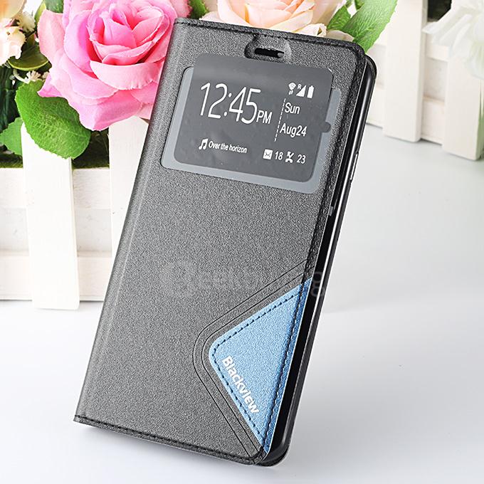 Window View Style Protective Leather Case for Blackview Alife P1 PRO