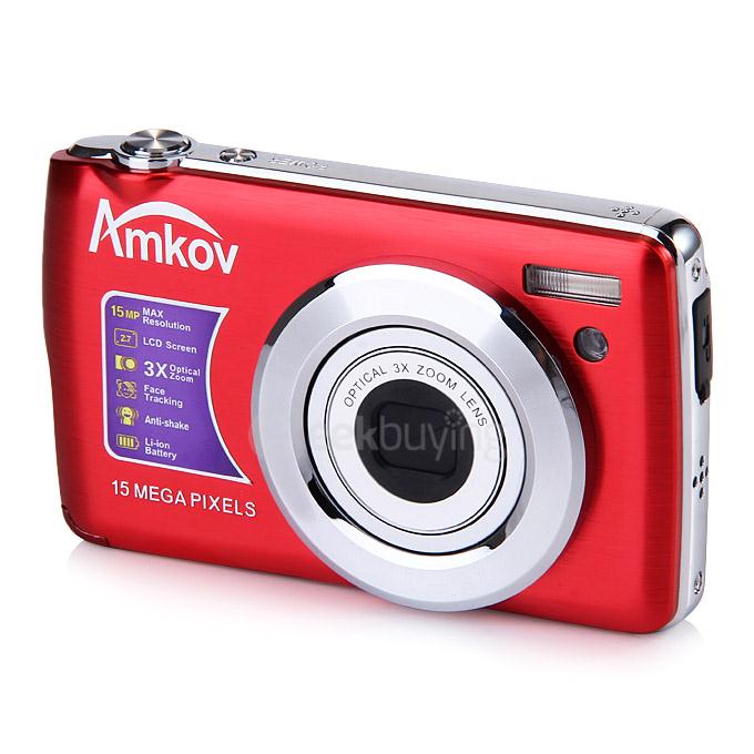 Amkov 2.7inch LCD 15.0MP Digital Camera 4X Digital Zoom AntiShake