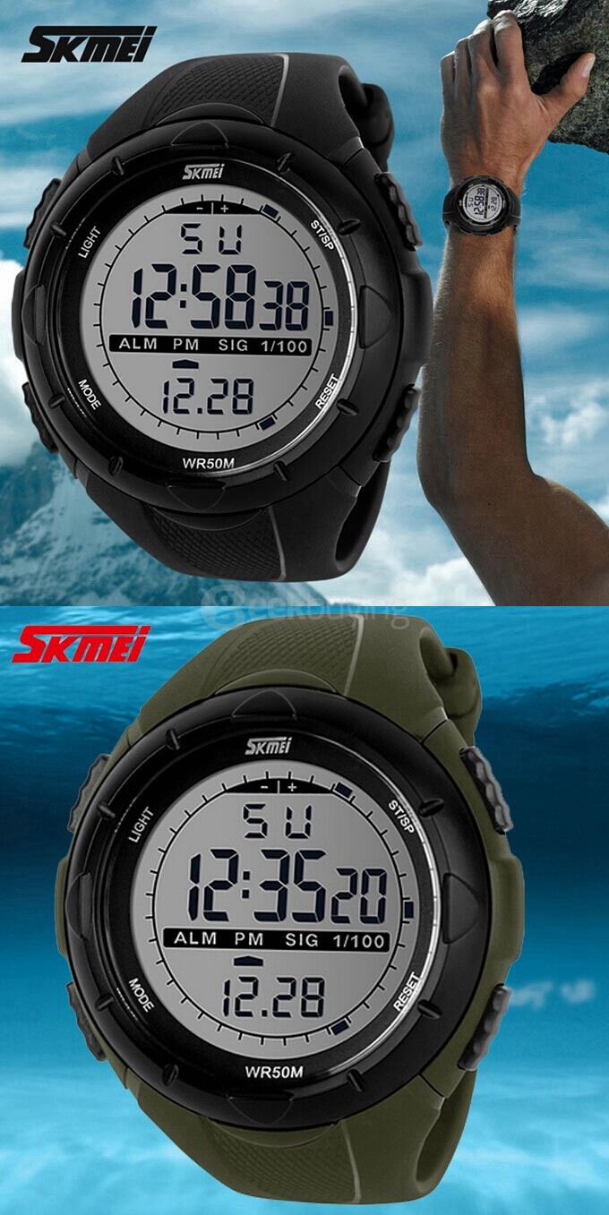 SKMEI 1025 Multi-function 50M Waterproof Electronic Men Sports Watch