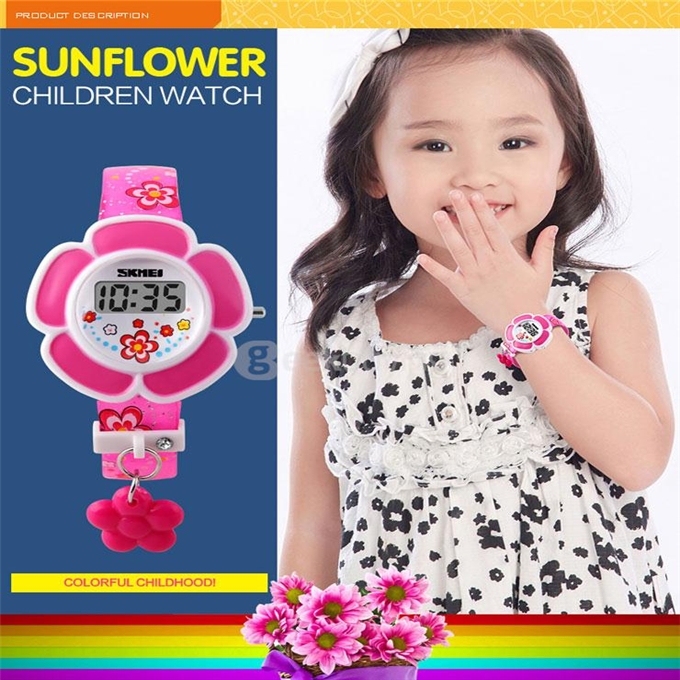 Fashion Cute Flower-shaped Children Electronic Watch