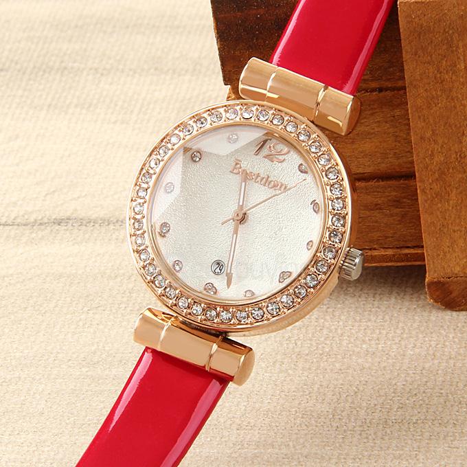 Bestdon Women Analog Watch Prismatic Dial Rhinestone Watch