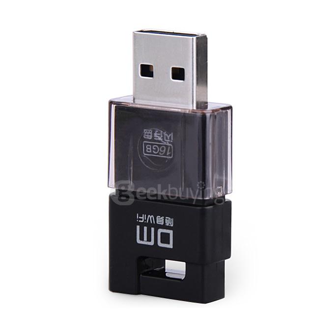 DM WFD012 Portable 16GB 360WiFi Mobile U Disk