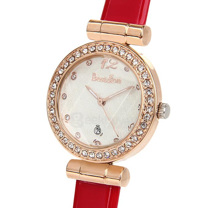 Bestdon Women Analog Watch Prismatic Dial Rhinestone Watch