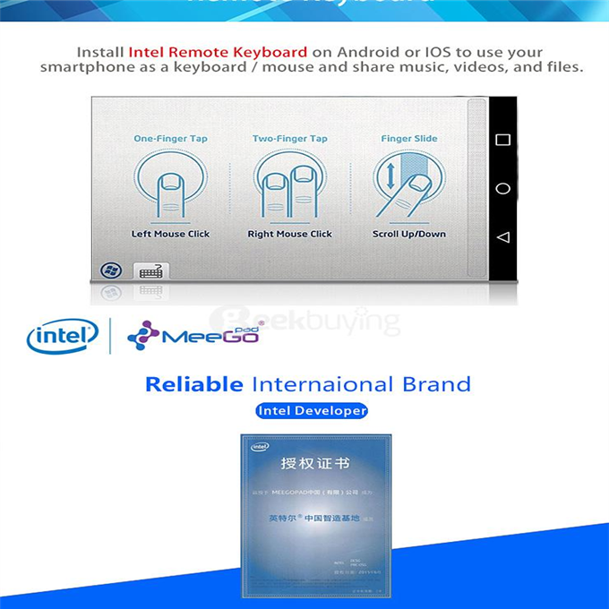 MEEGOPAD T03 Pro Windows 10 Intel Z8300 Quad Core 2G/32G MINI PC