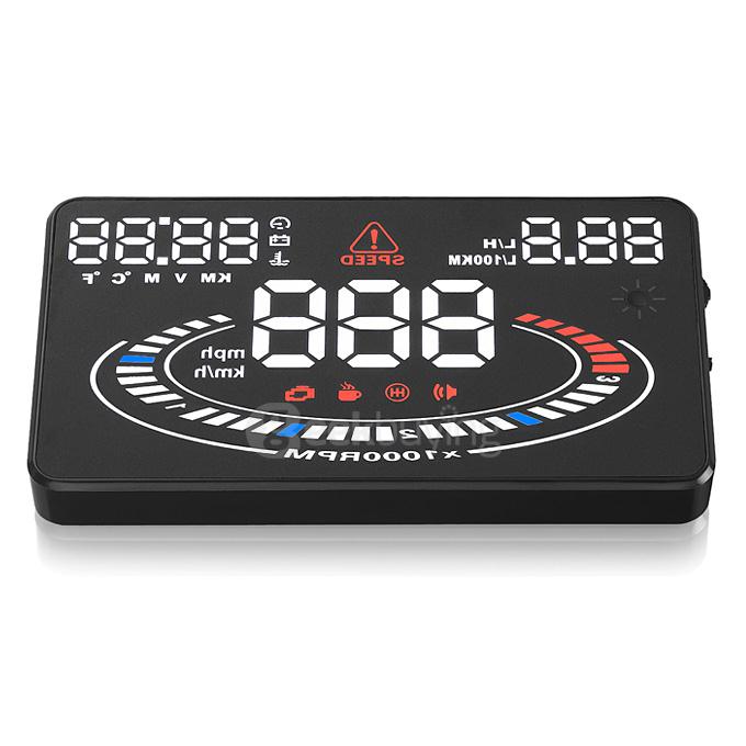 Black E300 HUD Car HUD With 5.5 2D Arduino Lcd Display, OBD II & EUOBD ...