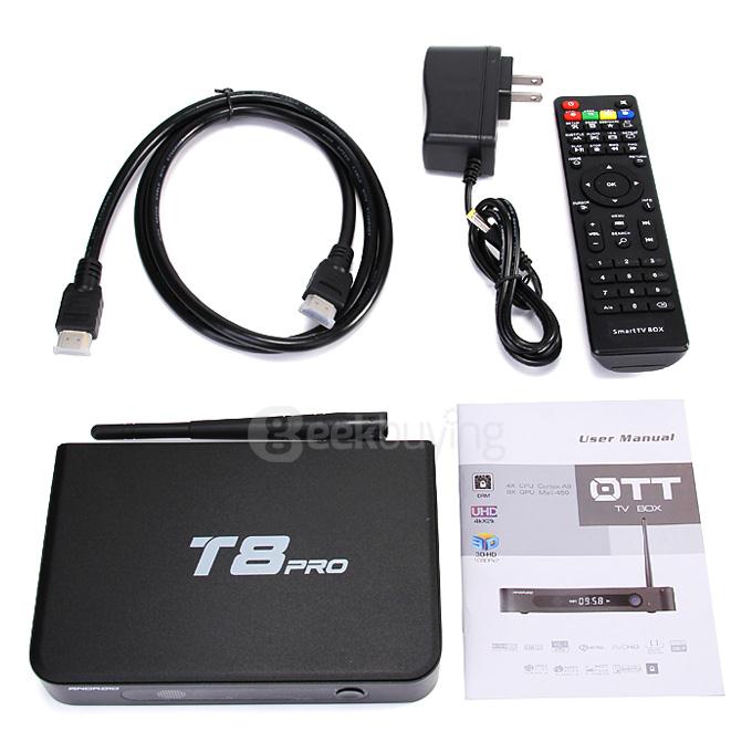 T8 PRO KODI 4K UHD Amlogic S812 2G/8G 2.4G/5G Dual Band WIFI TV BOX