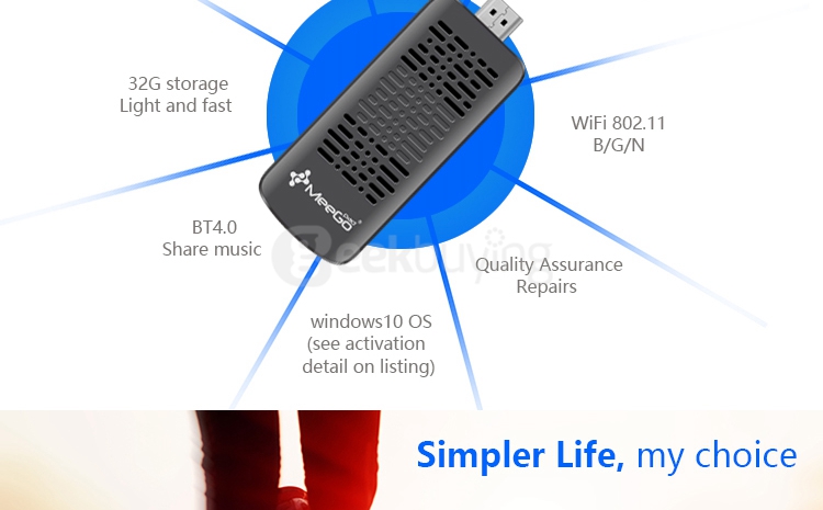 MEEGOPAD T05 Pro Windows 10 Intel Z8300 Quad Core 2G/32G MINI PC