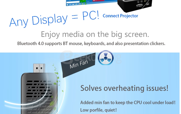 MEEGOPAD T05 Pro Windows 10 Intel Z8300 Quad Core 2G/32G MINI PC