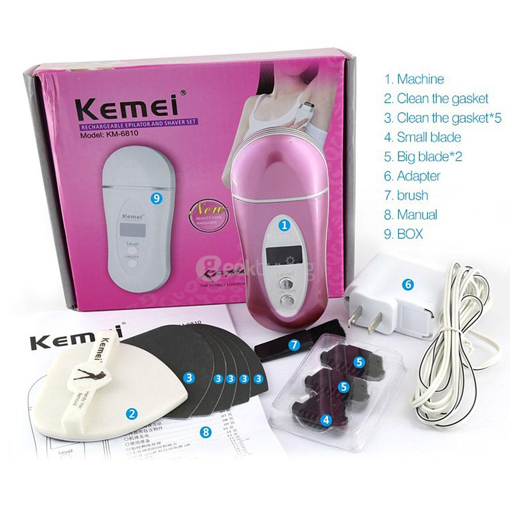 KM-6810 Infrared Hair Remover Women Electric Shaver IR Epilator
