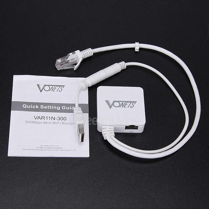 Vonets VAR11N-300 300Mbps 2.4Ghz Mini Wireless WiFi Router WiFi Bridge ...