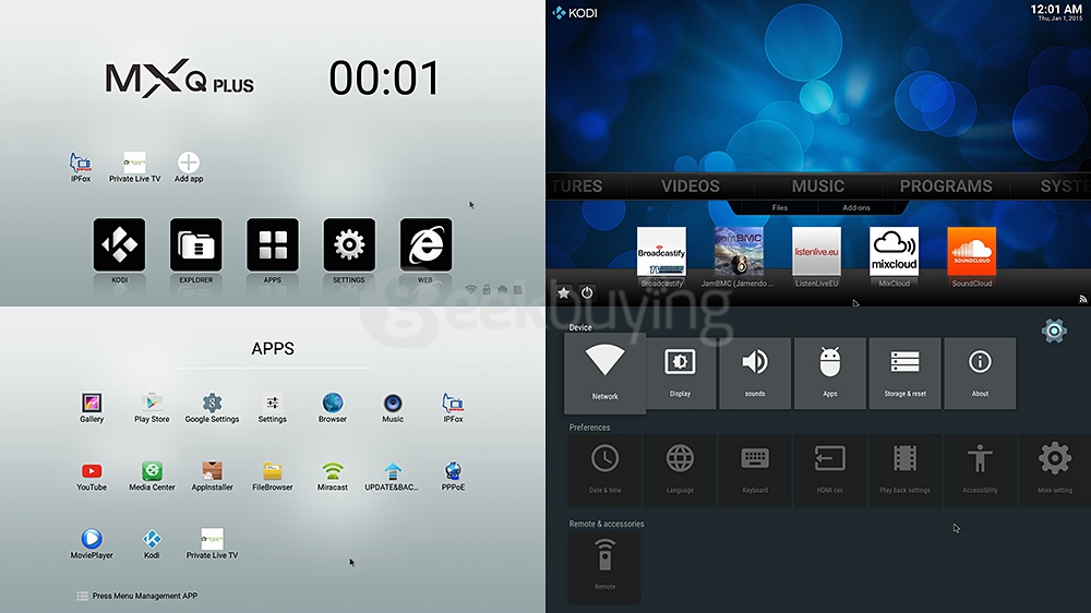 MXQ PLUS Amlogic S905 4K TV Box Android 5.1.1 1G/8G WIFI LAN