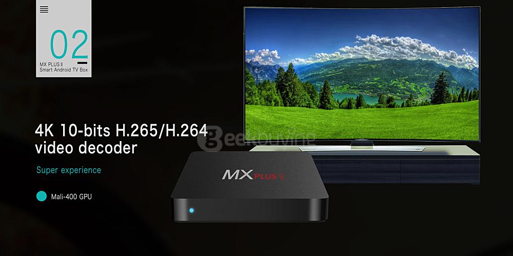 MX PLUS II RK3229 4K KODI Preinstalled TV BOX