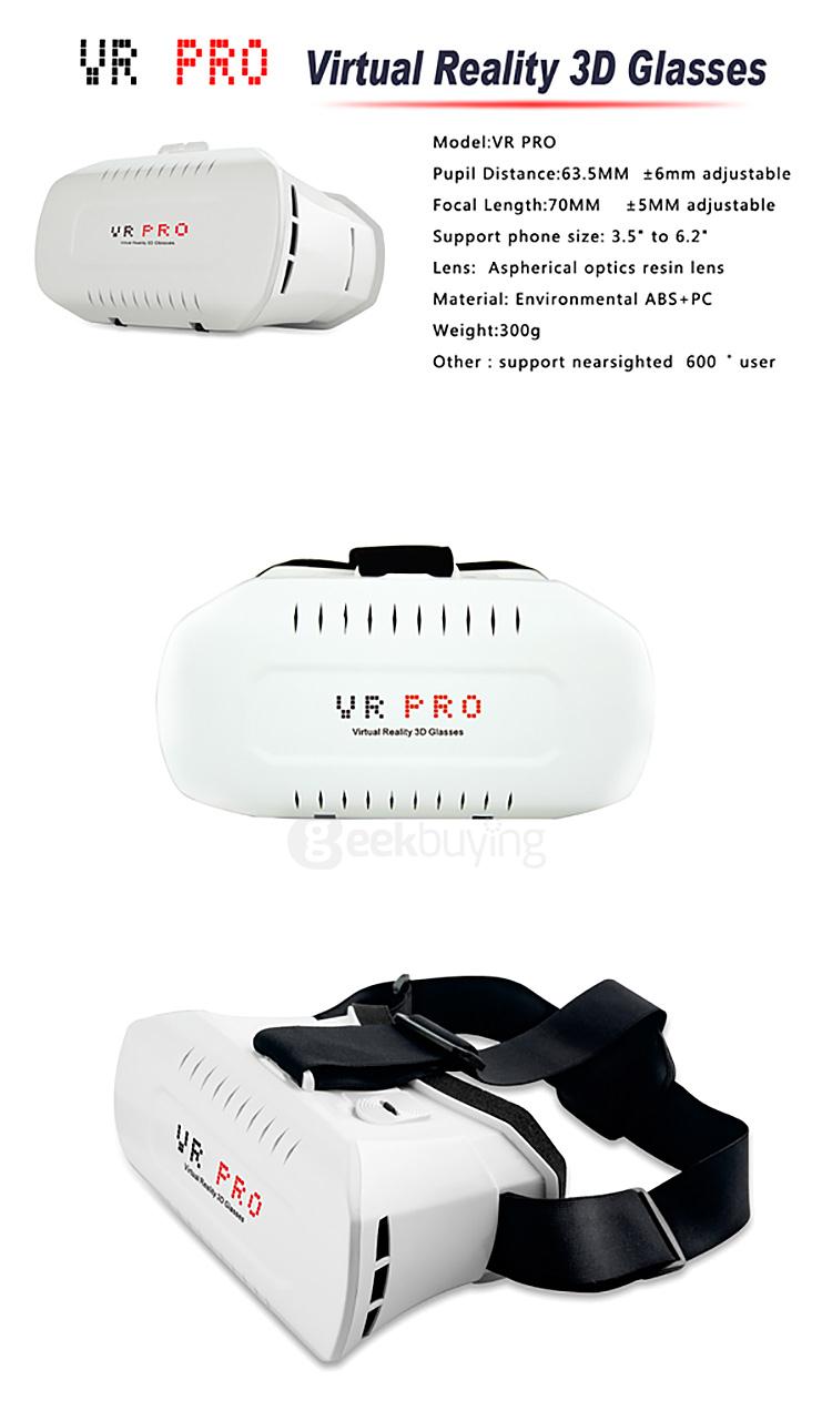 VR Pro Box 3D Immersive VR Virtual Reality Headset