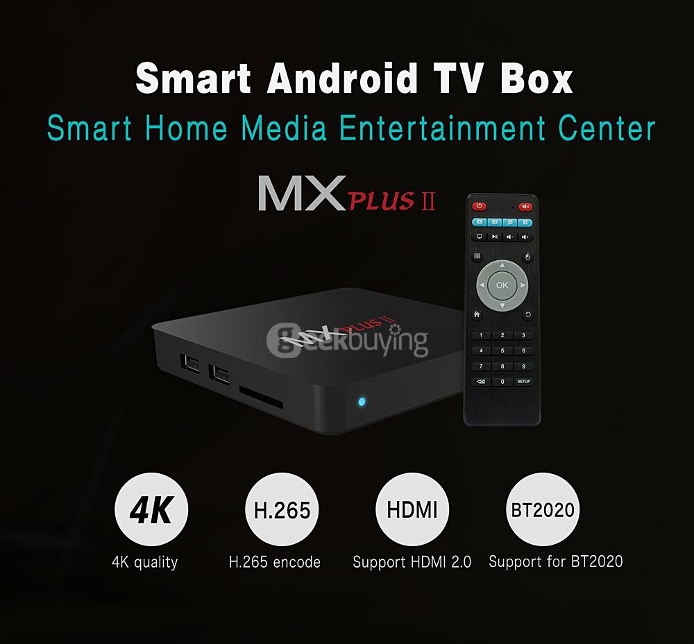MX PLUS II RK3229 4K KODI Preinstalled TV BOX