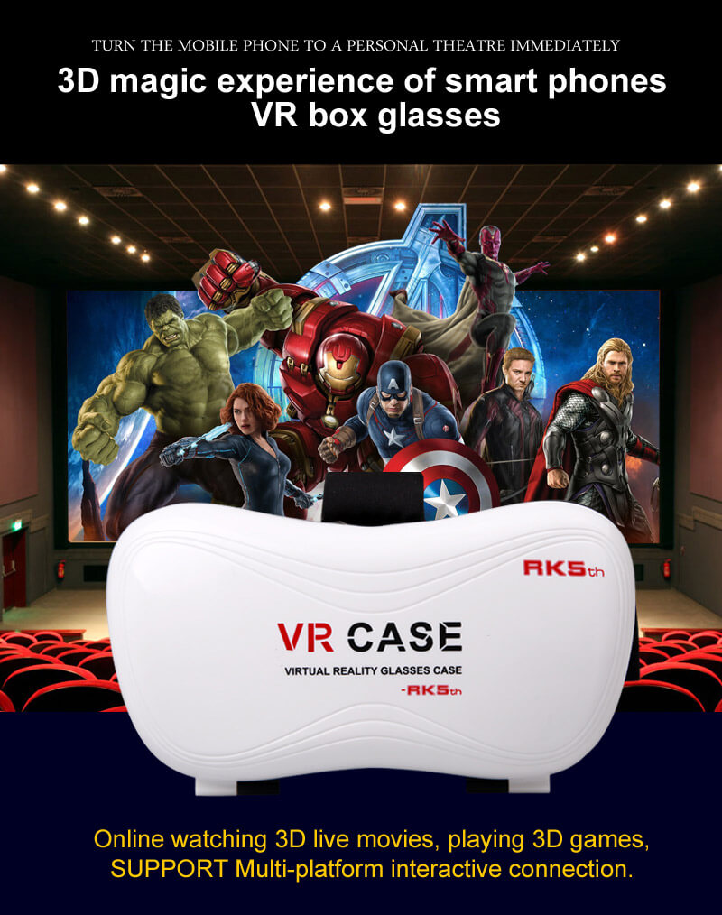VR Case 5 3D Virtual Reality VR Headset IPD Focus Adjust FOV90