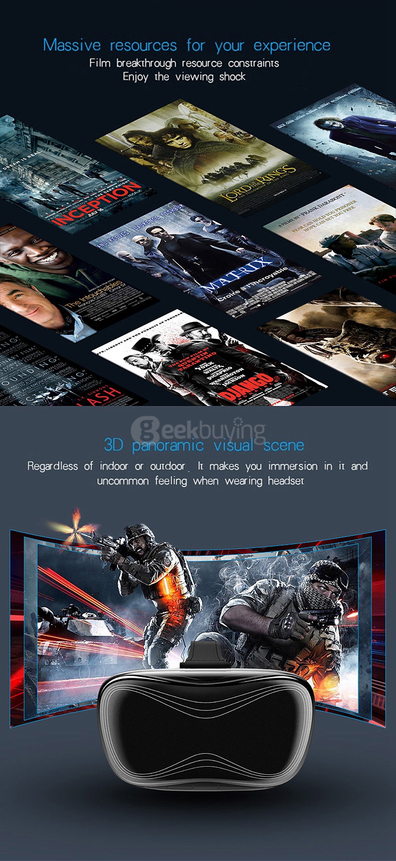 Immersive VR Virtual Reality Headset PC WIFI 3D VR Headset HDMI 1080P