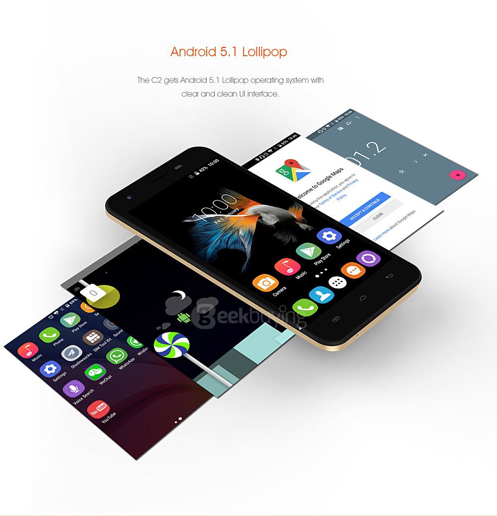 OUKITEL C2 4.5inch Android 5.1 MT6580 1GB 8GB Smartphone