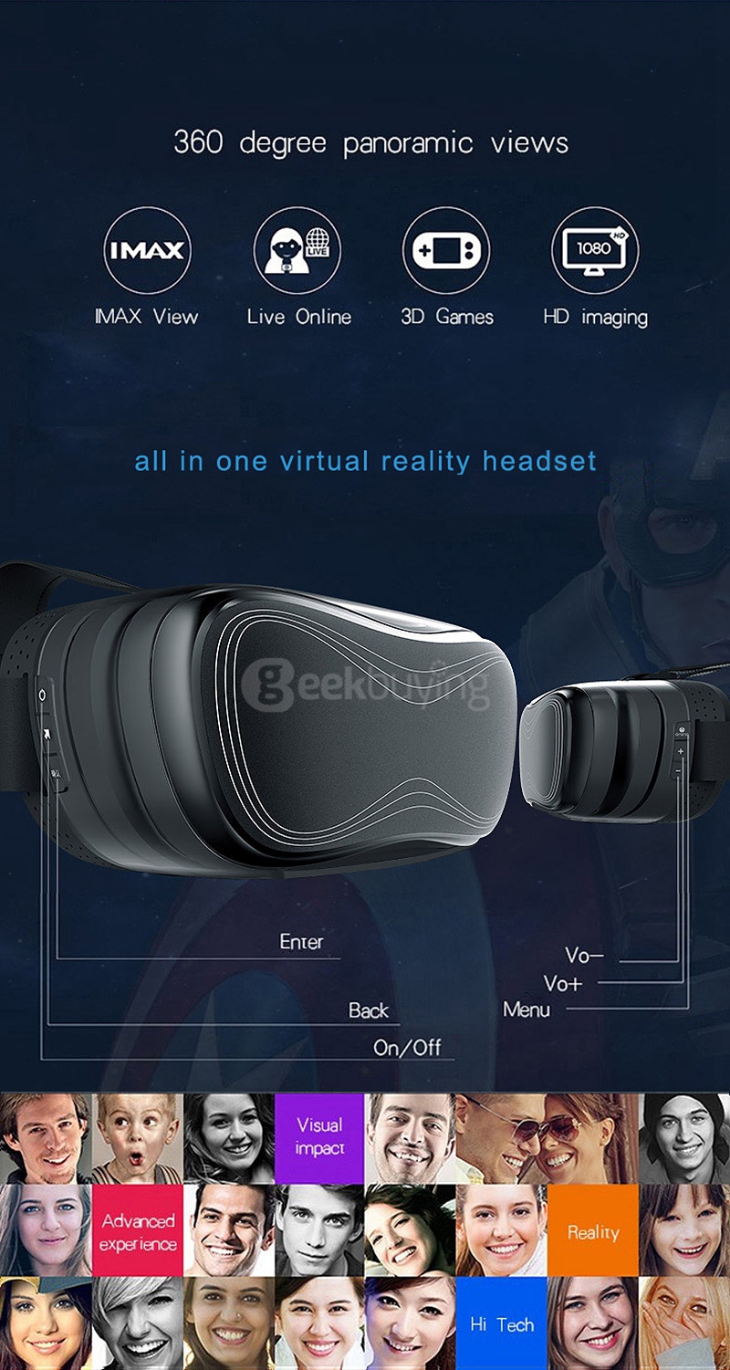 Immersive VR Virtual Reality Headset PC WIFI 3D VR Headset HDMI 1080P