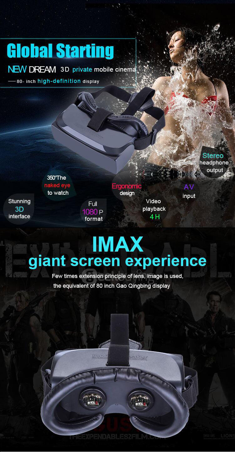 HDM518 3D Immersive VR Virtual Reality Headset IPD Adjustable