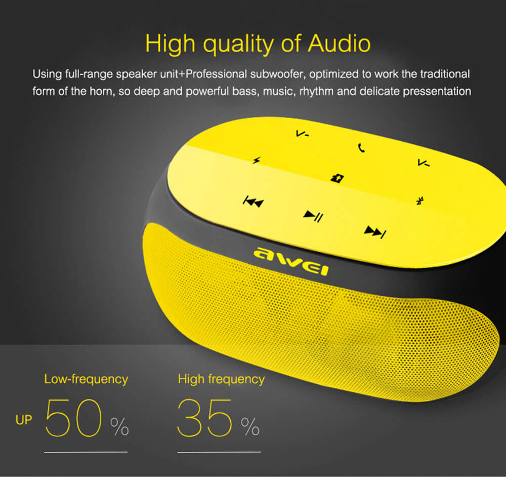 Awei Y200 Wireless Bluetooth 2500mAh TF Card AUX Handfree Speaker